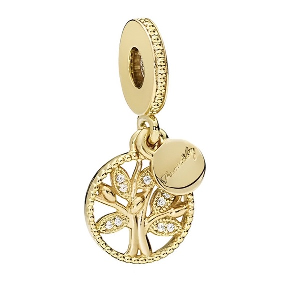 Linx | Jewelry | Gold Family Tree Dangle Charm | Poshmark